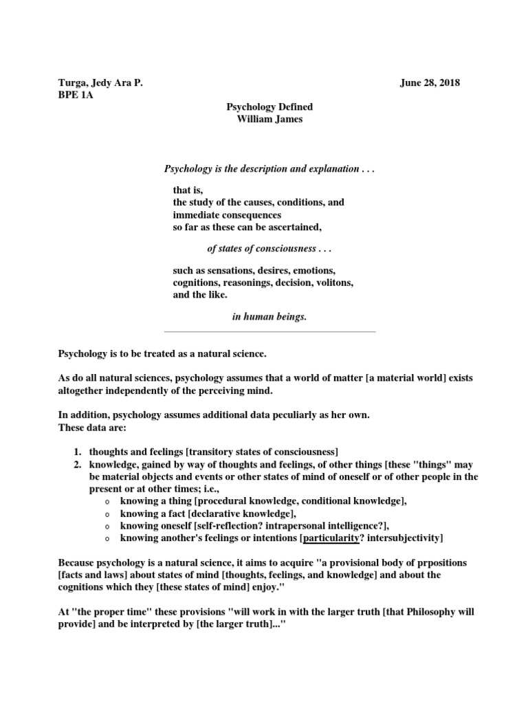 Psychology Is The Description and Explanation - . .: o o o o | Download ...