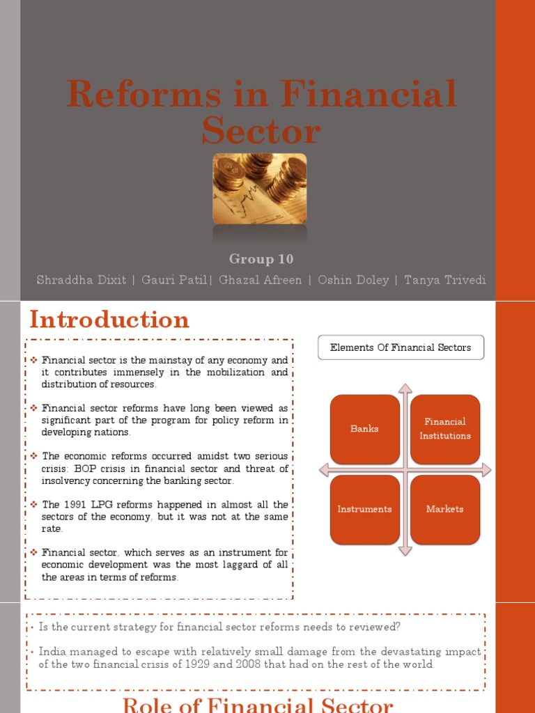 Reforms in Financial Sector: Group 10 | PDF | Bankruptcy | Reserve Bank ...