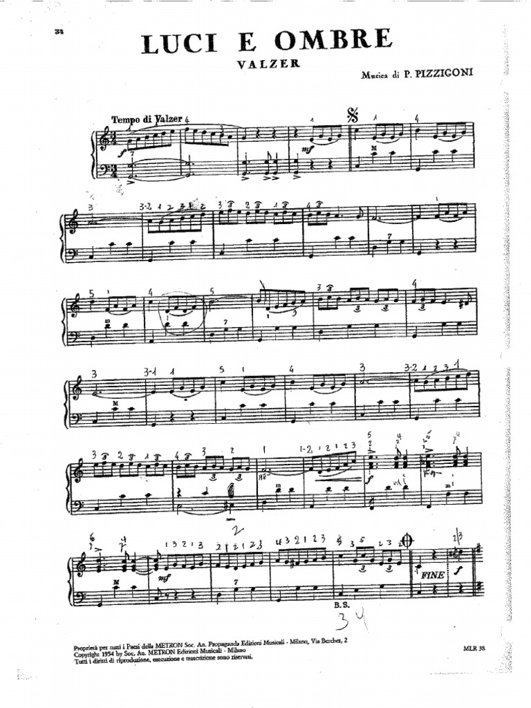 Luci E Ombre Accordion PDF | PDF