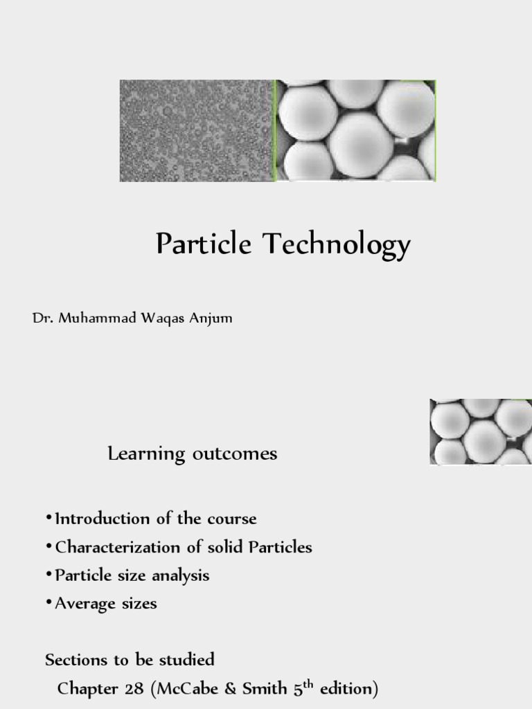 Particle Technology 1 | Download Free PDF | Particle Size Distribution | Particle