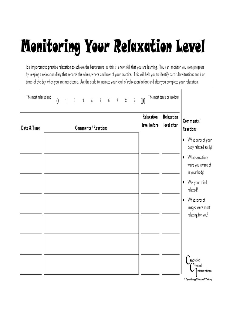Monitoring Your Relaxation Level: The Most Relaxed and The Most Tense ...