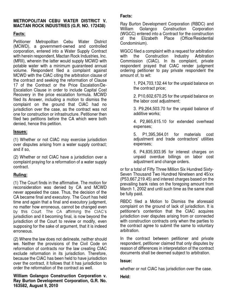 ADR Construction Arbitration Case | Download Free PDF | Arbitration | Judgment (Law)