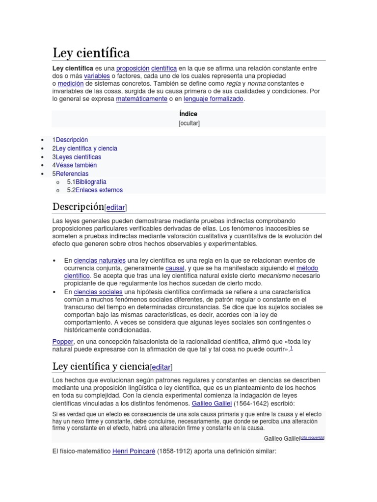 Ley Científica | Descargar gratis PDF | normas internacionales de ...