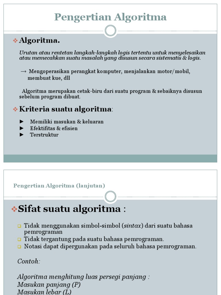 Dasar-Dasar Algoritma & Pemrograman | PDF