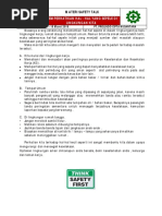 Materi Safety Talk Harian | PDF