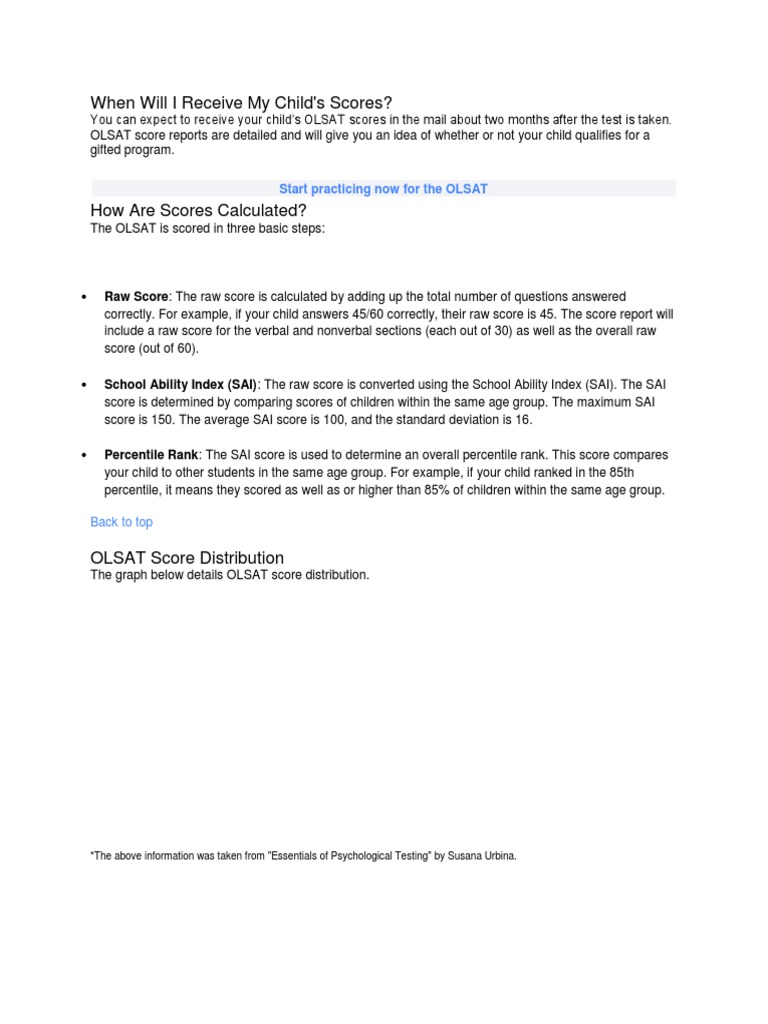 Olsat Score Interpretation | PDF | Data Collection | Evaluation Methods