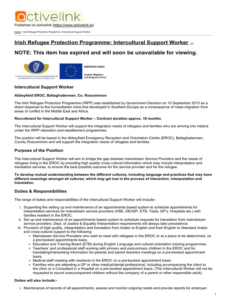 Inter-Cultural Support Worker | PDF | Cross Cultural Communication ...