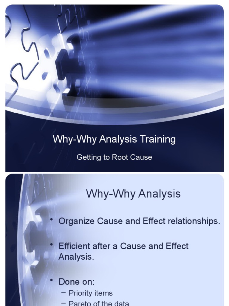 Why-Why Analysis Training Guide | PDF | Causality | Force