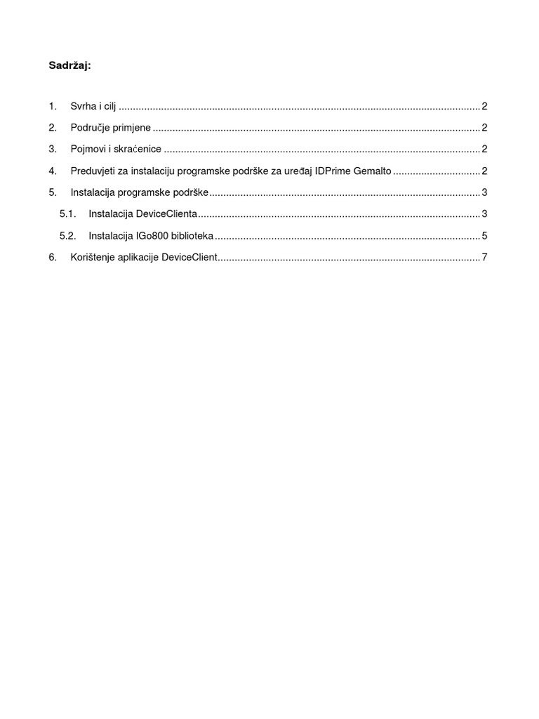 Uputa Za Instalaciju Programskog Paketa DeviceClient | PDF