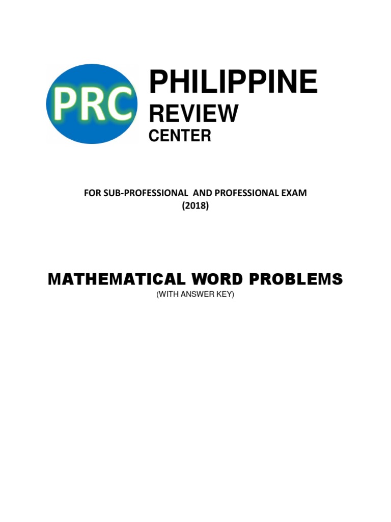 PRC Mathematical Word Problems PDF | PDF | Triangle | Elementary ...