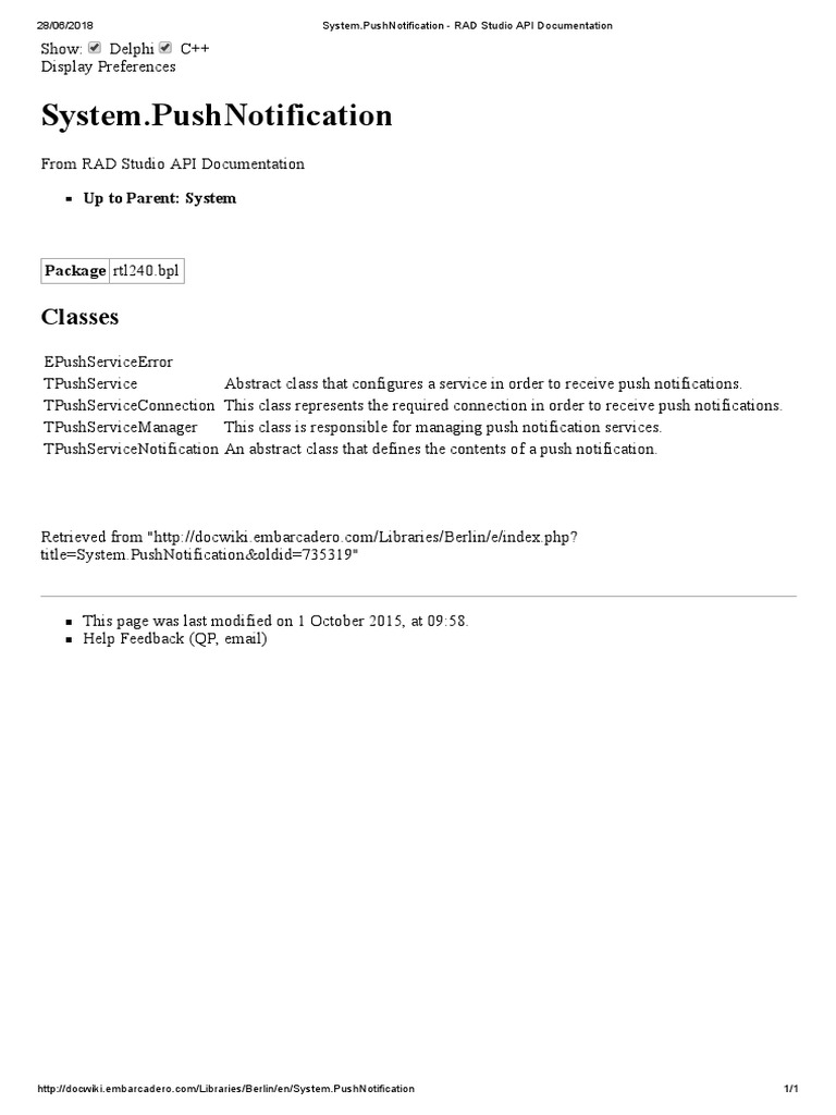 Push Delphi | PDF | Constructor (Object Oriented Programming) | Programming