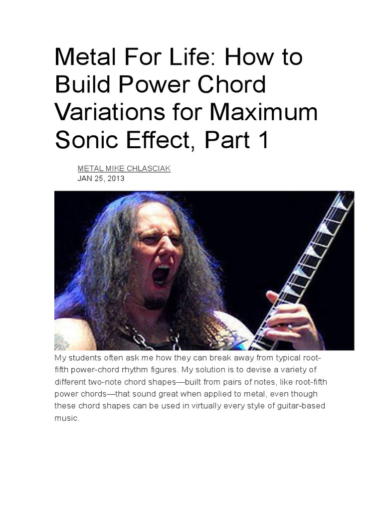 Metal For Life | PDF | Chord (Music) | String Instruments