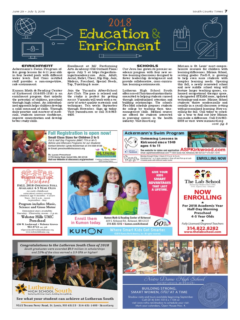 Education & Enrichment 2018 SCT | PDF | Preschool | Schools