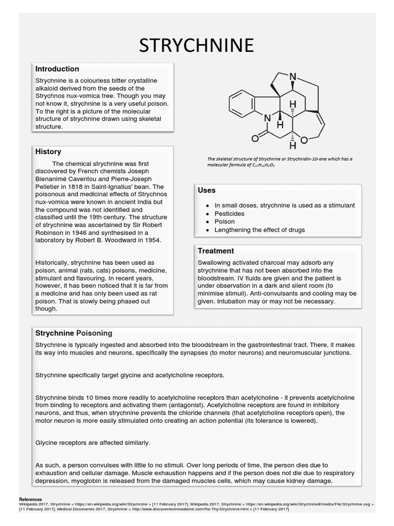 Strychnine | PDF | Neurophysiology | Neurochemistry