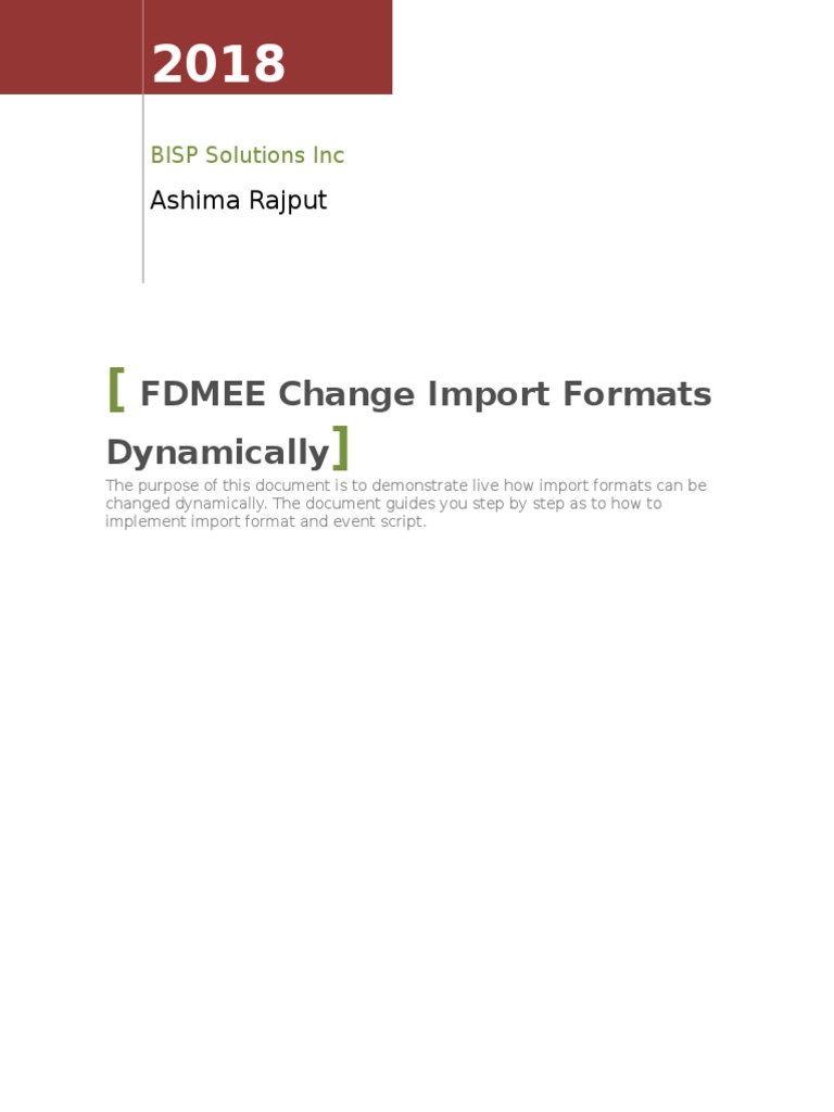 Oracle FDMEE Change Import Formats Dynamically | PDF | Icon (Computing ...