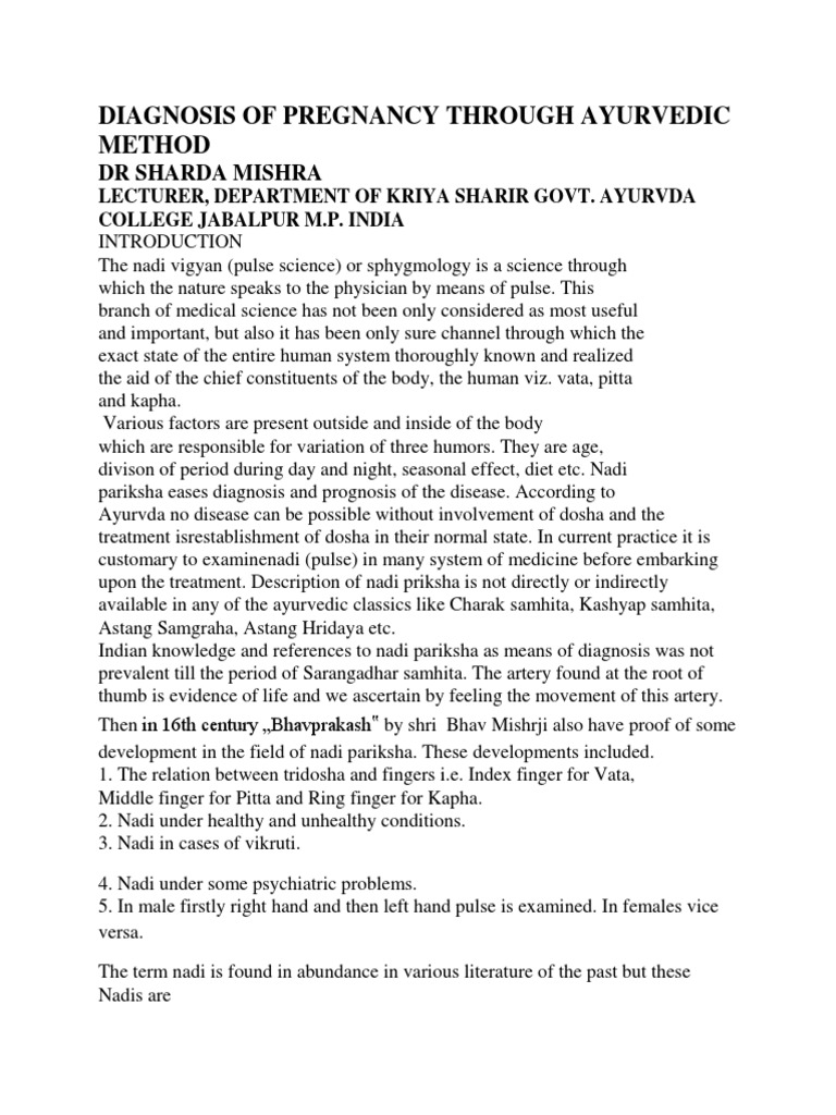 The Nadi Vigyan by DR - Sharda Mishra MD (Proff. in Jabalpur Ayurved ...