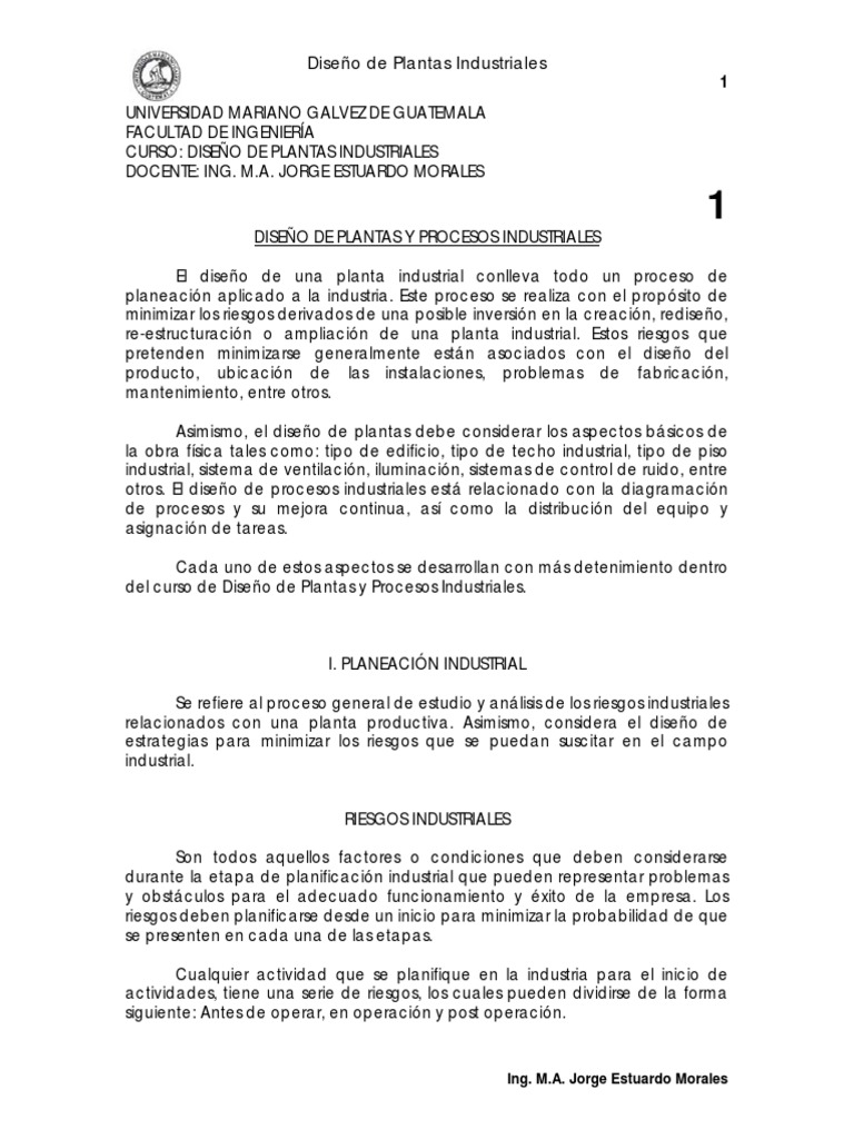 1 Diseà o de Plantas Industriales - 1er Parcial PDF | PDF | Producto ... 1 Diseà o de Plantas Industriales - 1er Parcial PDF | PDF | Producto ...