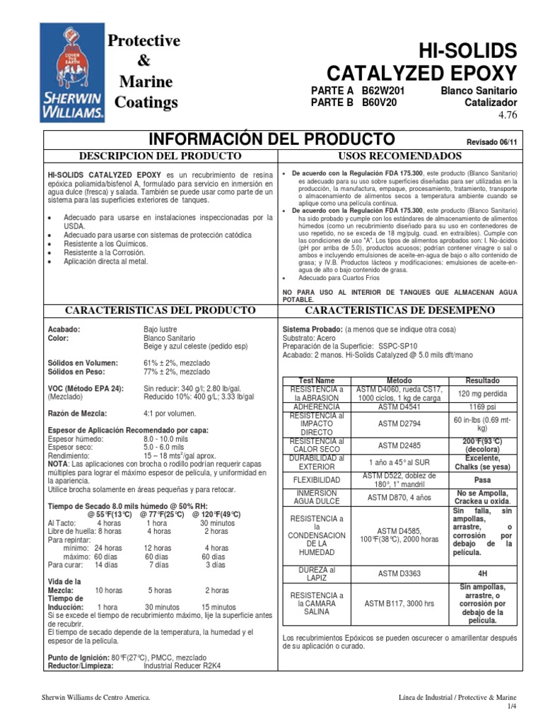 Epóxico Hi-Solids R2K4 para Protección | PDF | Hormigón | Acero