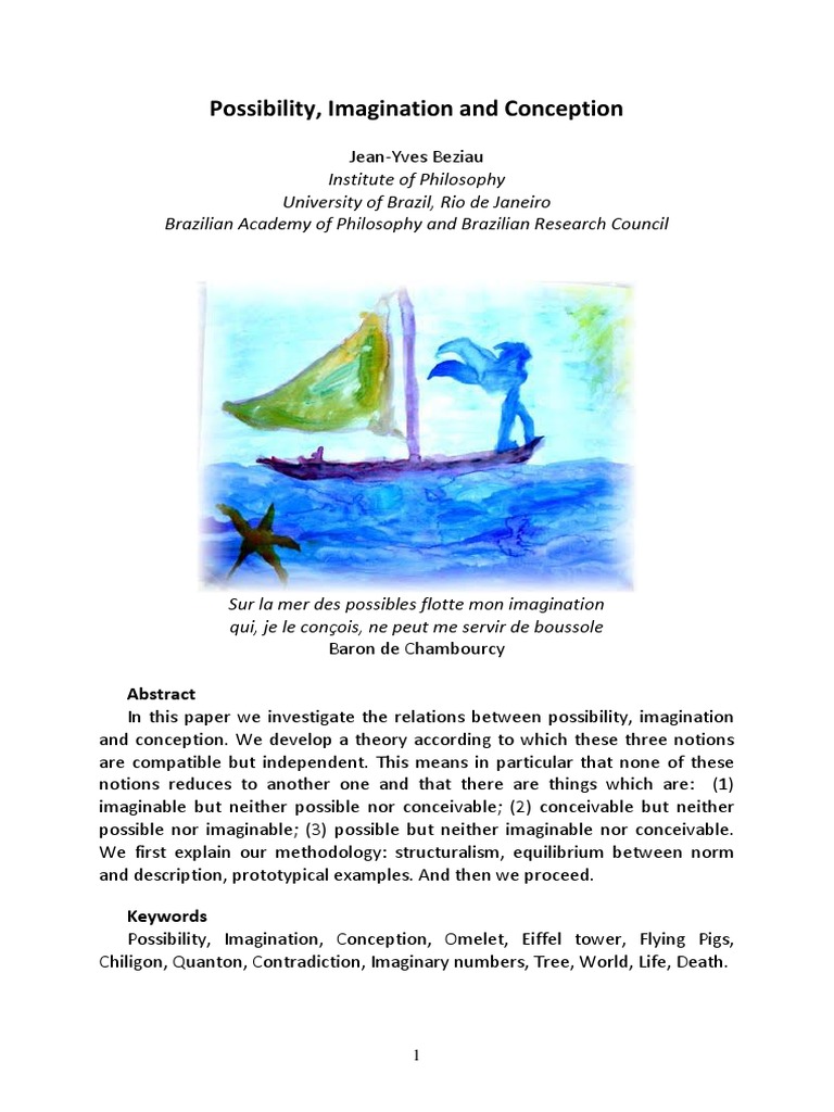 Possibility, Imagination and Conception | PDF | Contradiction | Reality