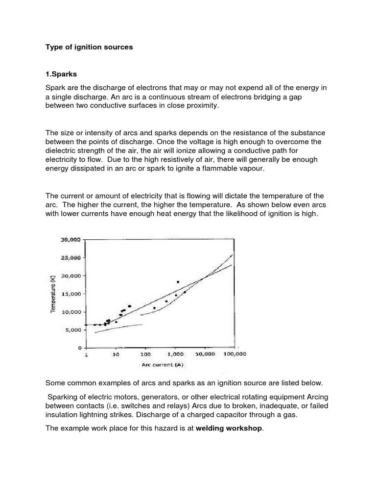 Types and Examples of Ignition Sources | PDF | Electric Arc | Electric ...