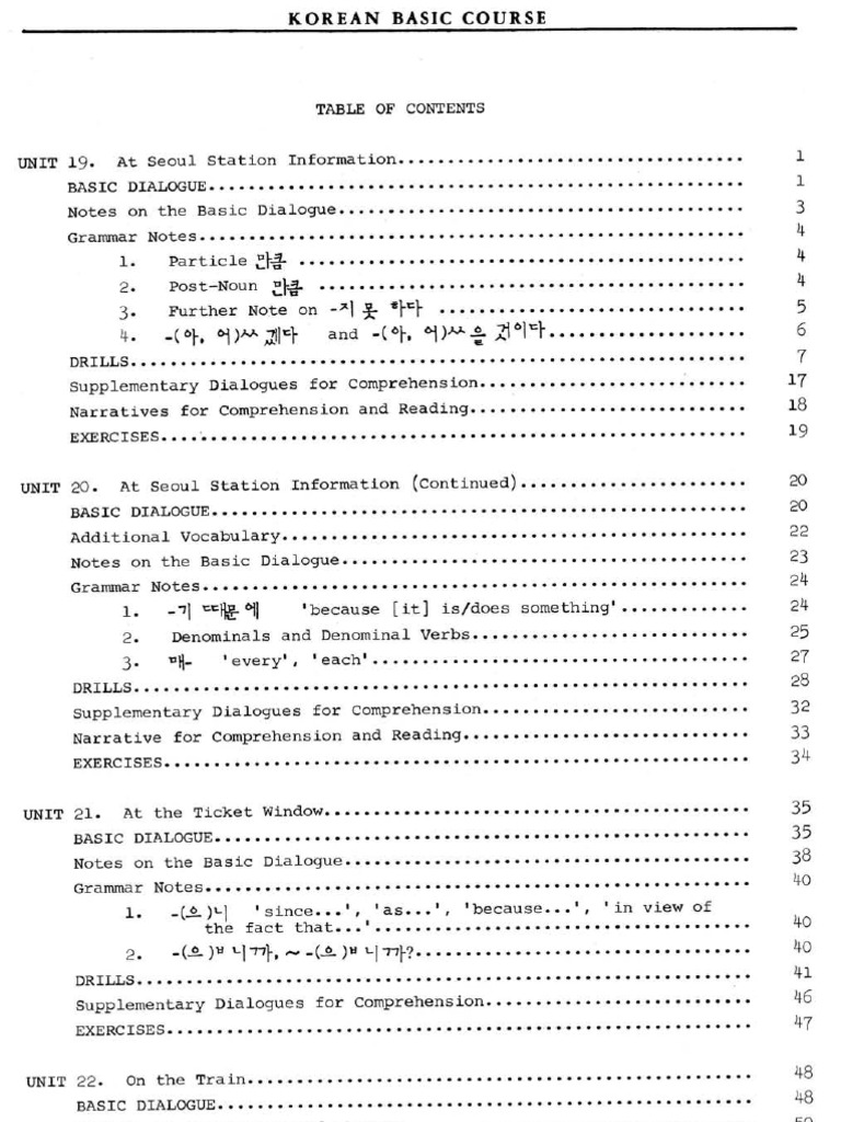 FSI - Korean Basic Course - Volume 2 - Student Text | PDF | Semantic Units | Semiotics