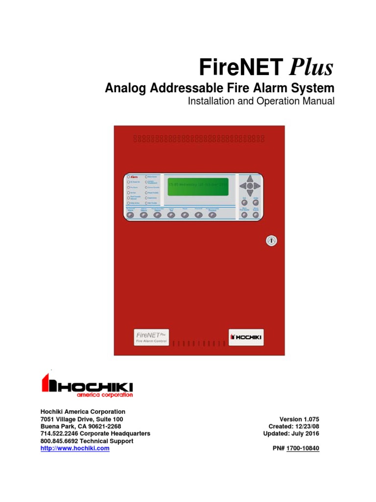 FireNET Plus Install Manual V1.075 1127 | PDF | Relay | Equipment