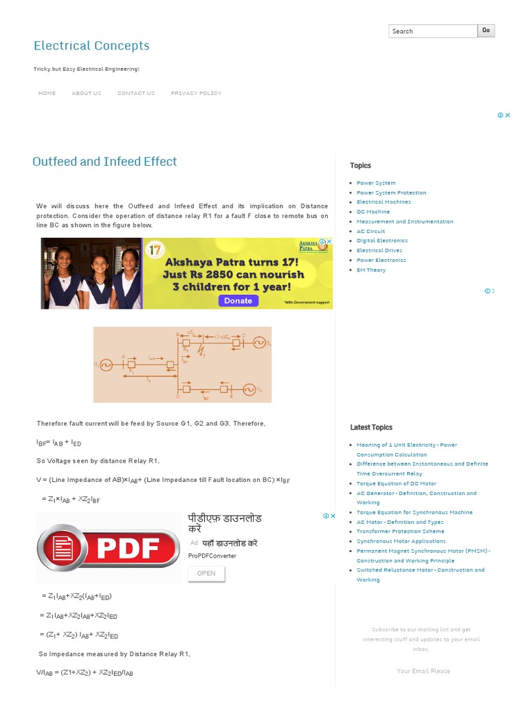 Outfeed and Infeed Effect - Electrical Concepts | PDF | Electrical ...