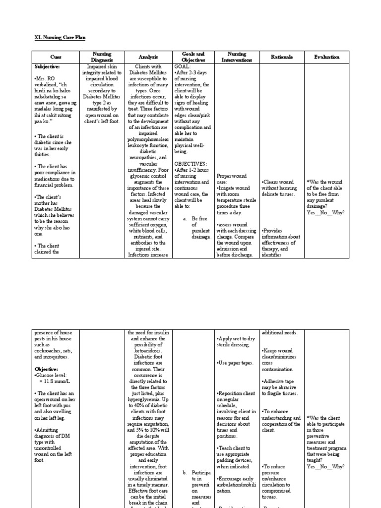 NCP DM Go | PDF | Wound | Diabetes