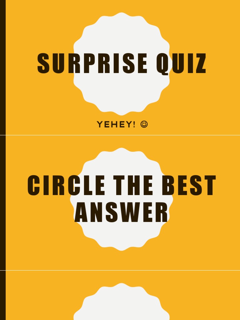 Surprise Quiz | PDF