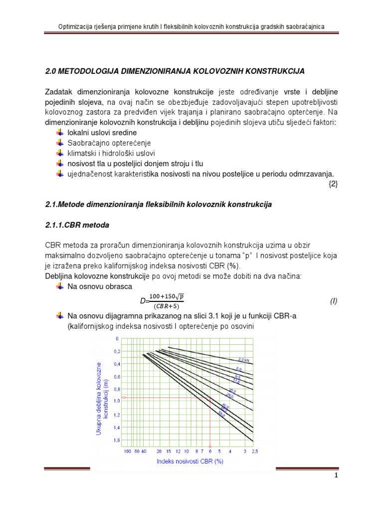 Metode Dimenzioniranja Kolovozne Konstrukcije | PDF