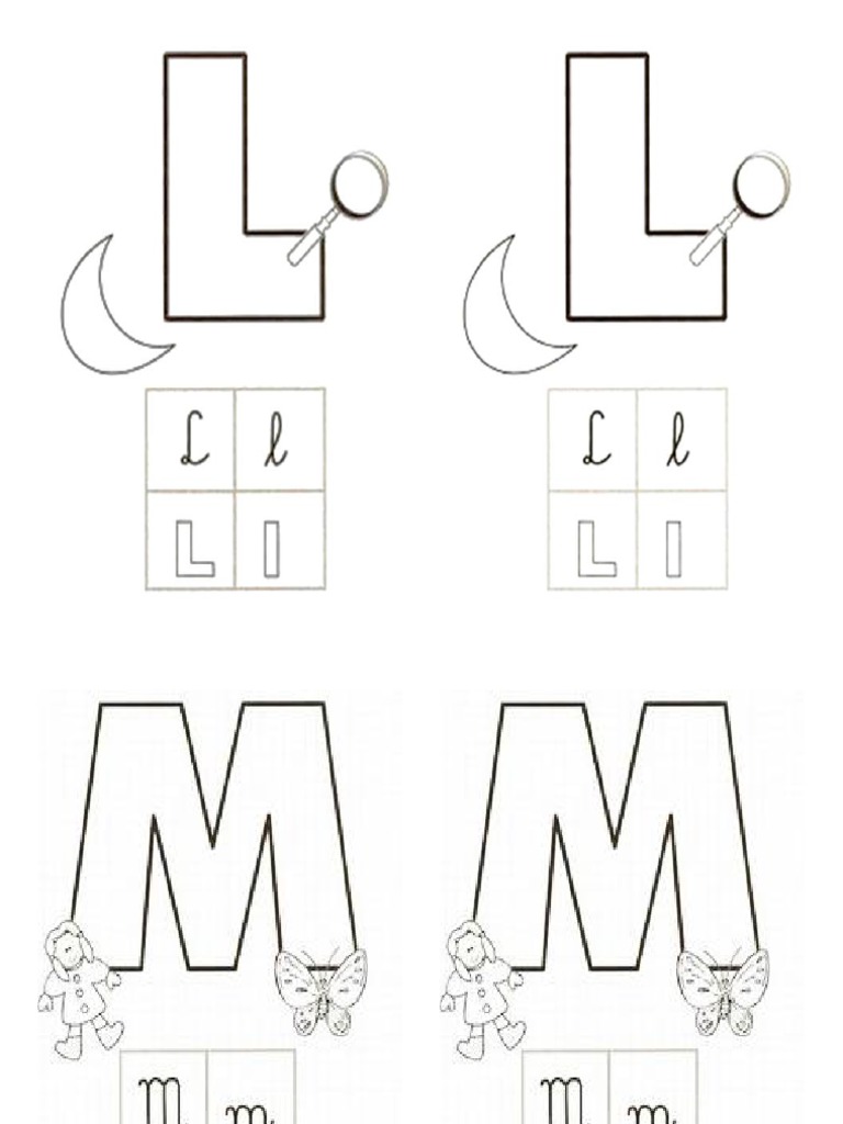 Cuatro Formas Letras l m p s