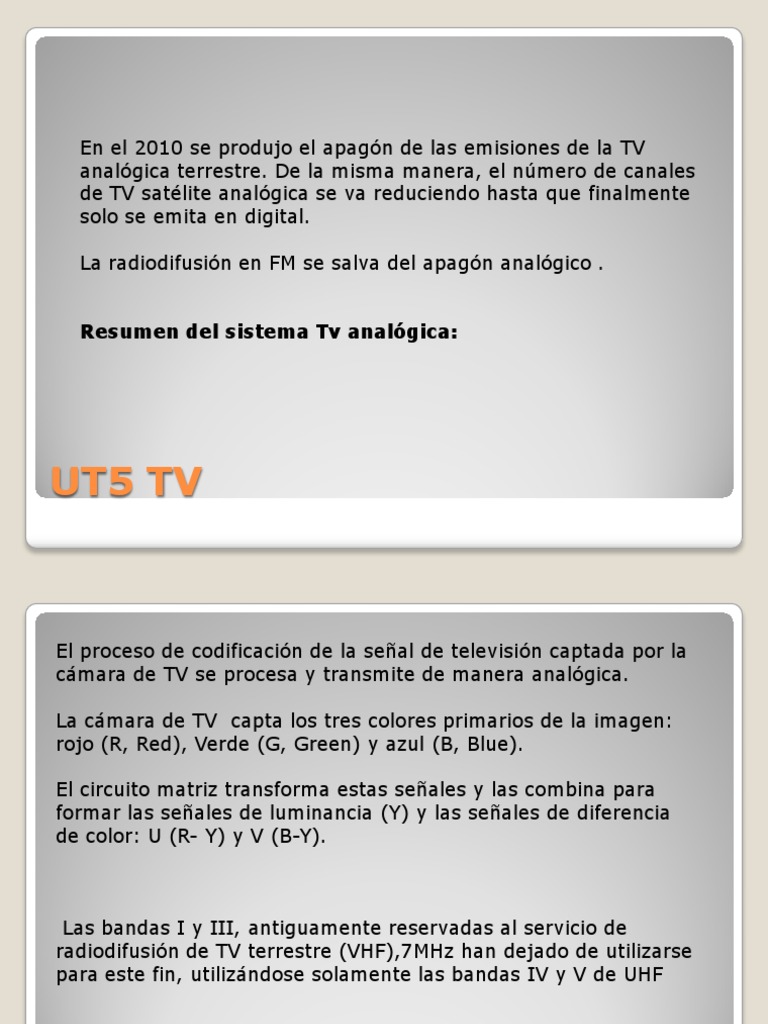 T5. TV | PDF | Televisión | Vídeo