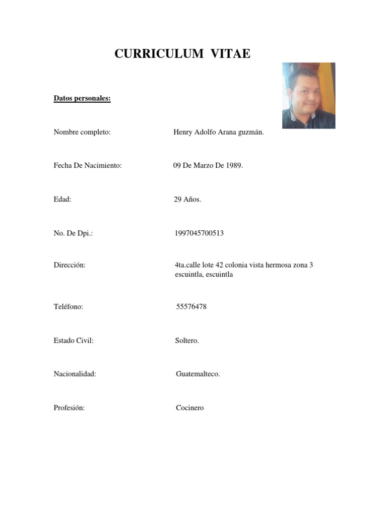 Curriculum Vitae Henry | PDF