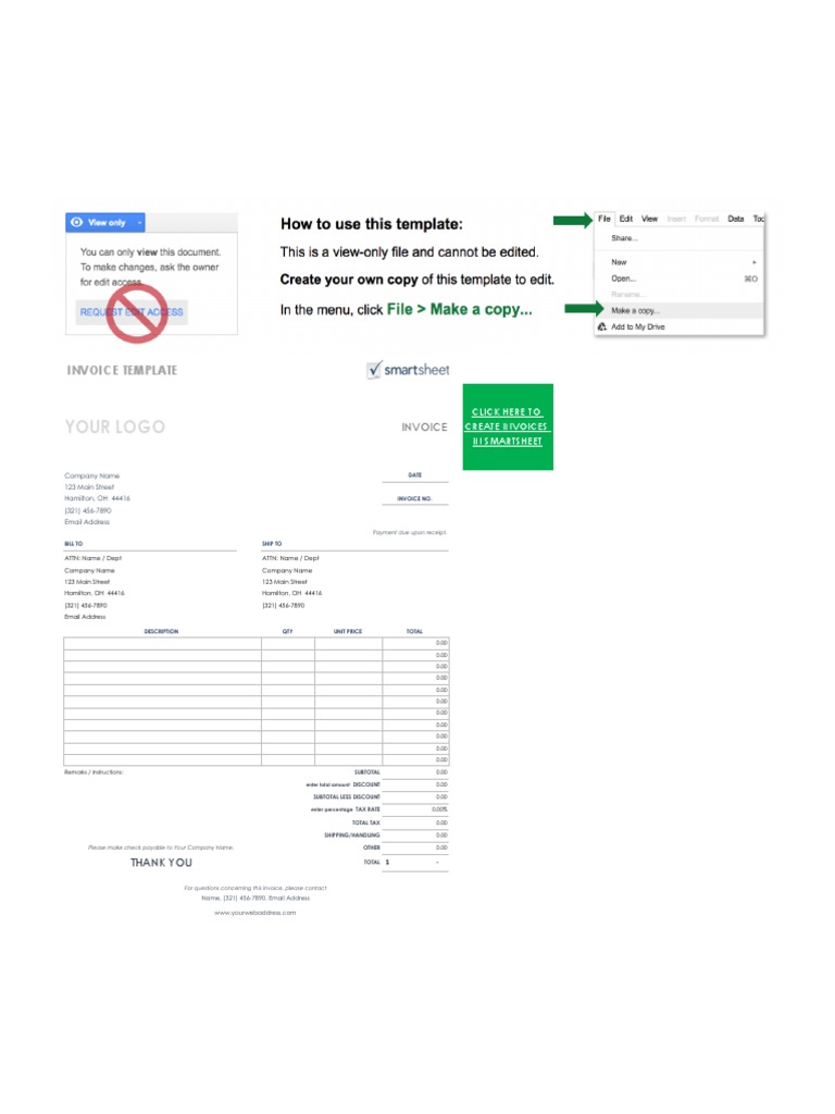 IC Google Invoice Template Invoice Template | PDF | Invoice ...