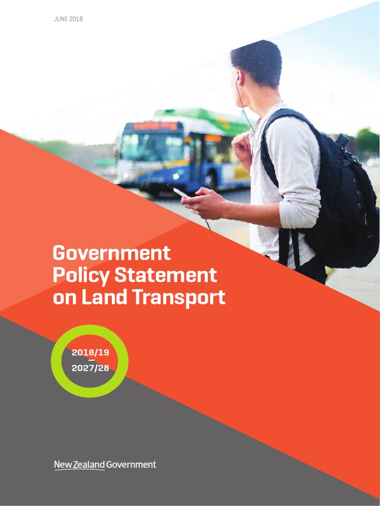 Government Policy Statement On Land Transport 2018 | PDF | Road Traffic ...