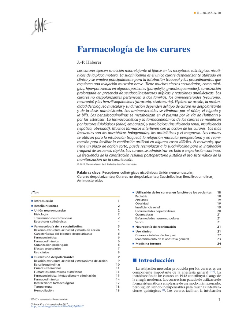 Curares 2017 | PDF | Sinapsis | Acetilcolina