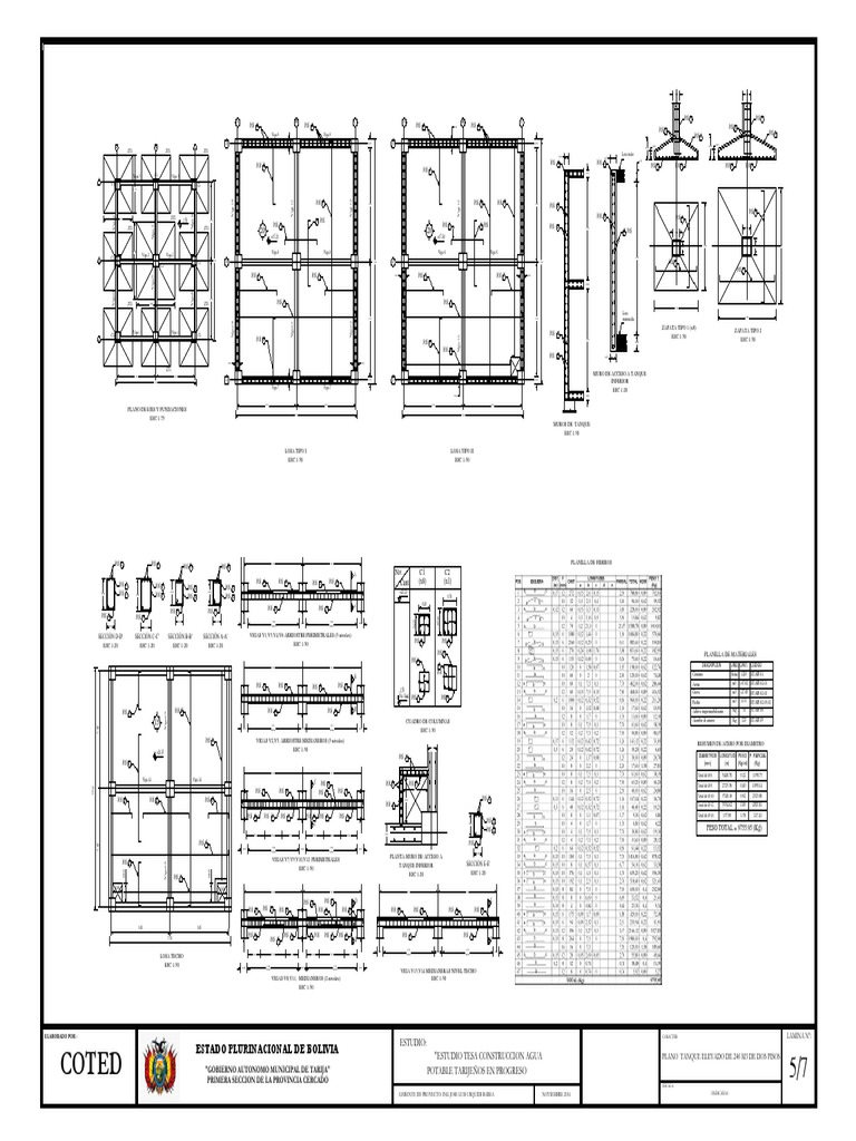 Plano Tanque Elevado
