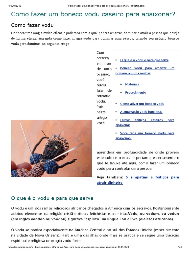 Como fazer um boneco vodu caseiro para apaixonar: um guia passo-a-passo ...
