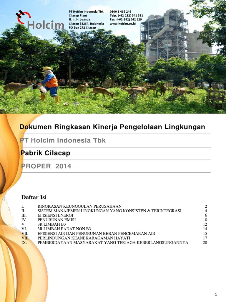 Drkpl Holcim Ind Tbk Pdf Sains Matematika