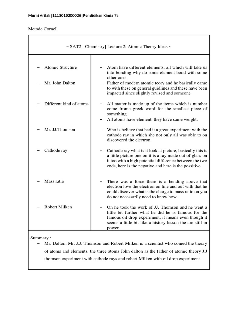 Metode Cornell | PDF | Atoms | Electron