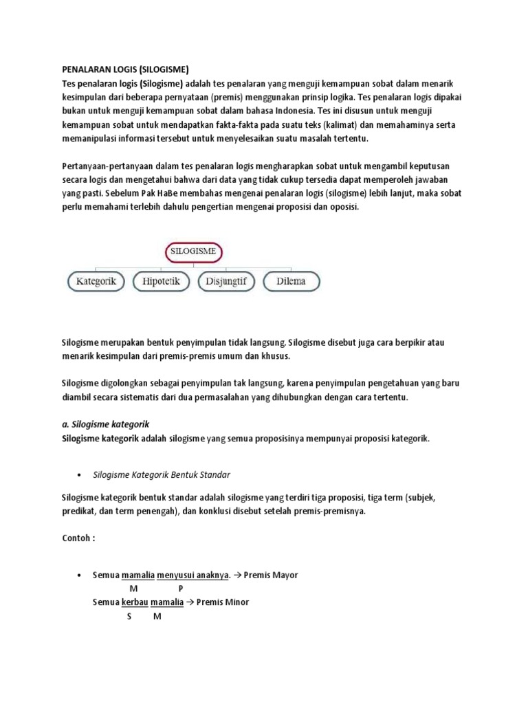 Panduan Lengkap Silogisme Logis | PDF