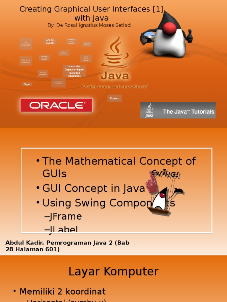 Creating Graphical User Interfaces (1) With Java: By: de Rosal Ignatius ...