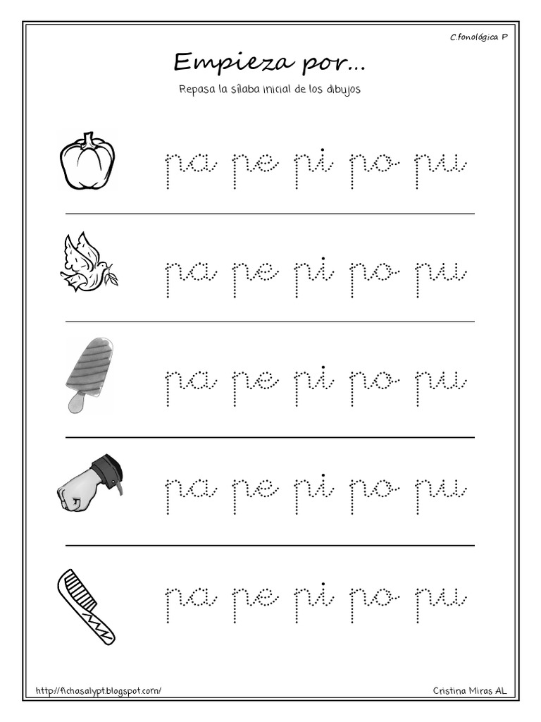 Silaba Comienza Pa Pe Pi Po Pu PDF | PDF