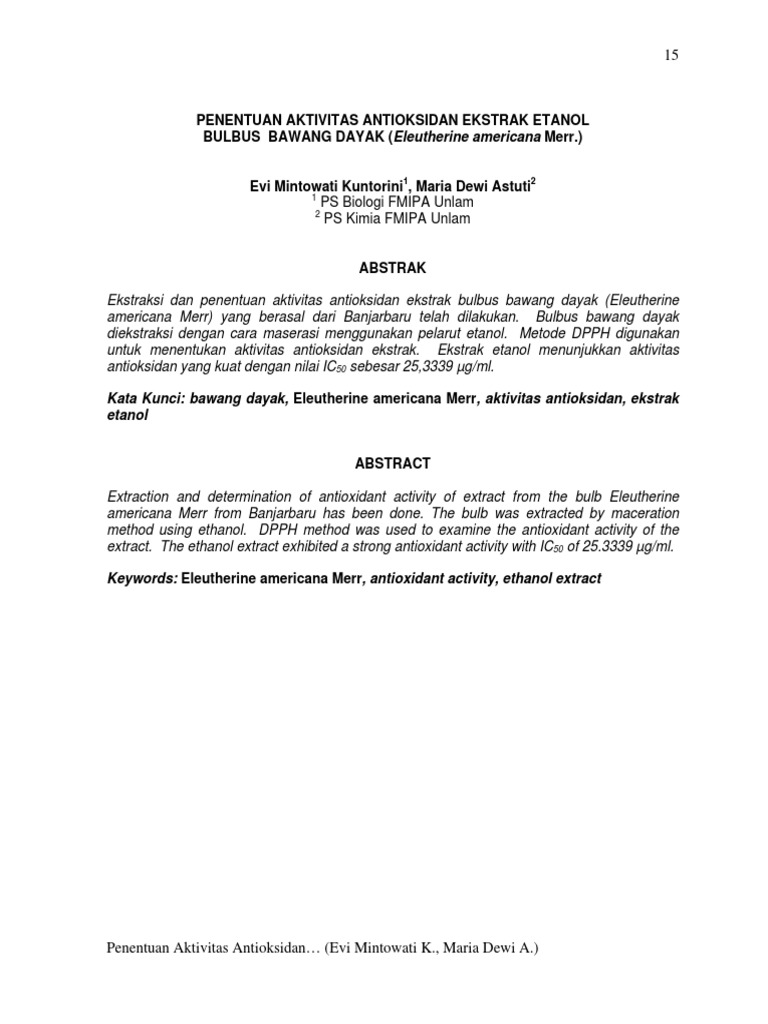 Antioksidan Metode DPPH | PDF