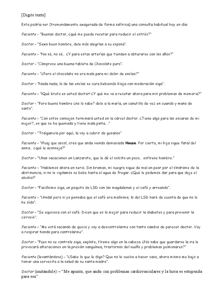 Diálogo Entre El Doctor y El Paciente | PDF | Dietilamida del ácido ...
