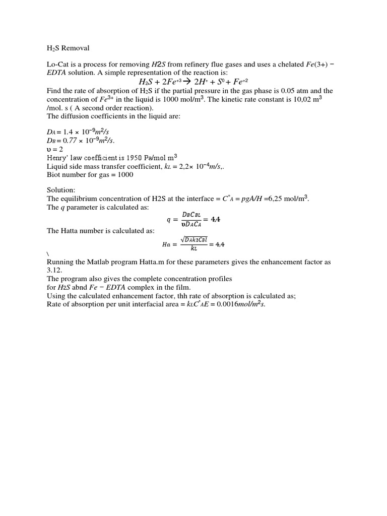 H2S Removal for Refinery Experts | PDF | Teaching Methods & Materials ...