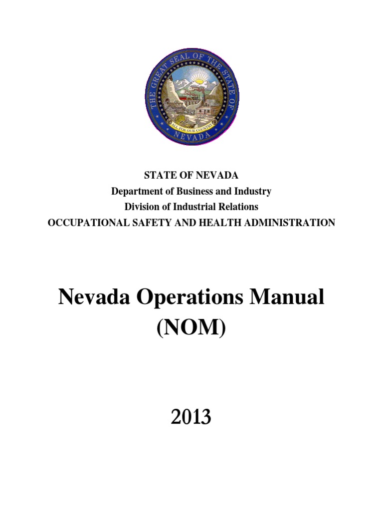 NV Osha 117pg | PDF | Occupational Safety And Health Administration ...