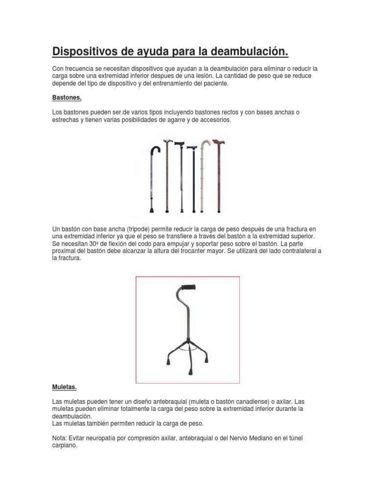 Dispositivos de Ayuda para La Deambulación | PDF