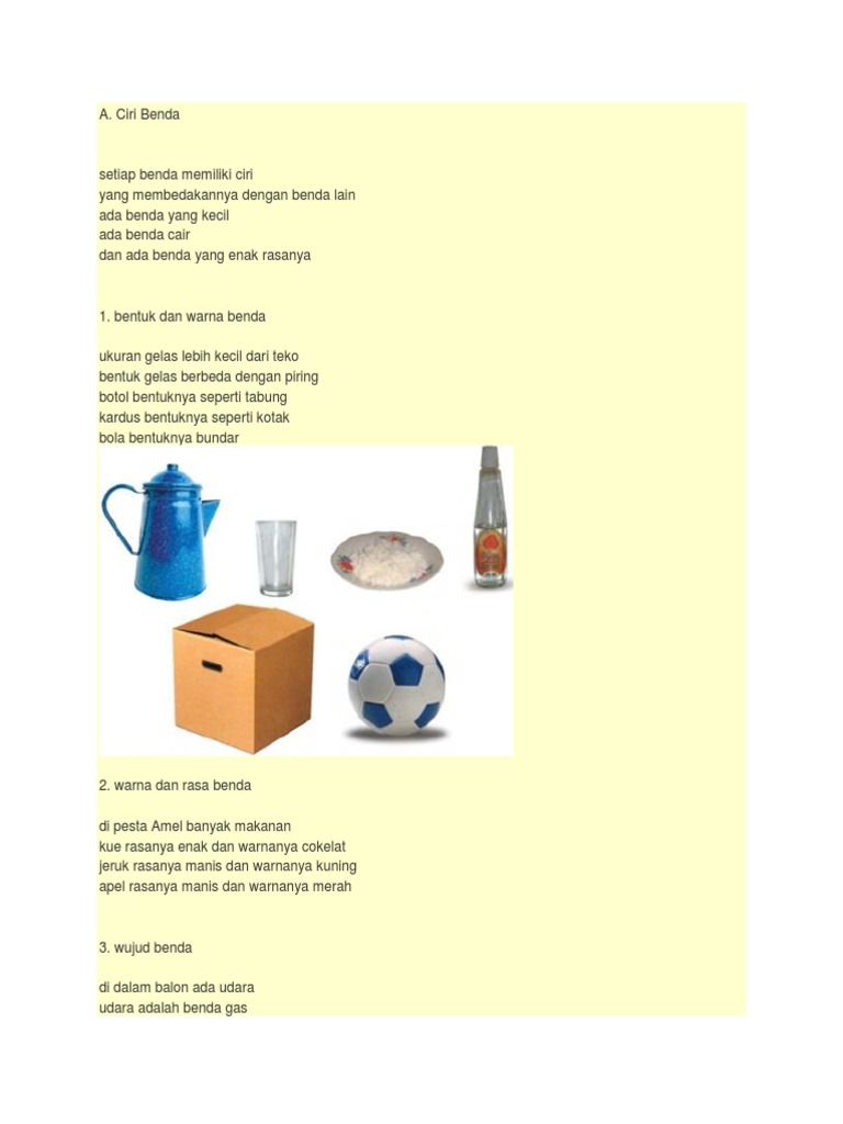 Benda Dan Sifatnya | PDF