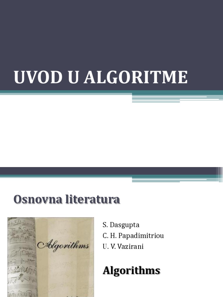00-Uvod U Algoritme | PDF